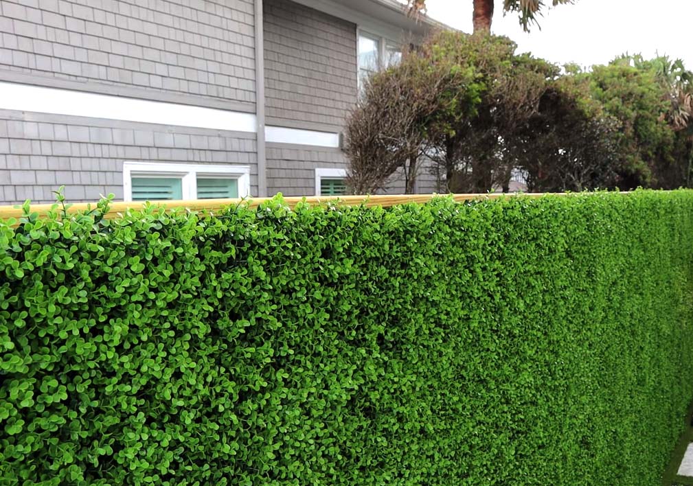 Artificial Boxwood Hedge Wall、greenery wall、faux hedge、privacy wall ...